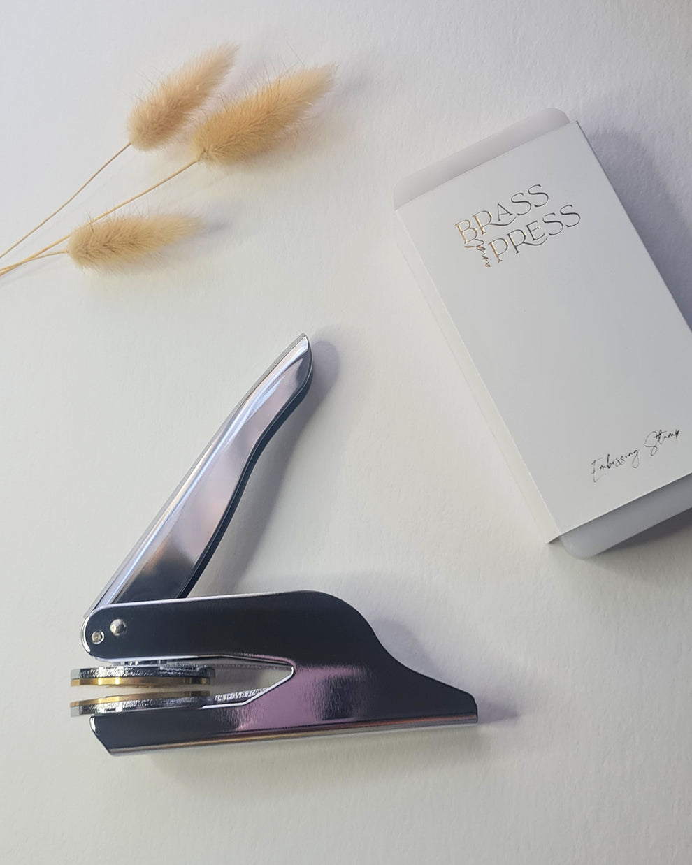 CUSTOM Embossing Stamp – Brass and Press