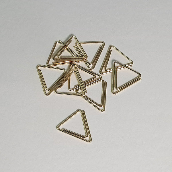Triangle Paper Clips - Gold – Brass and Press
