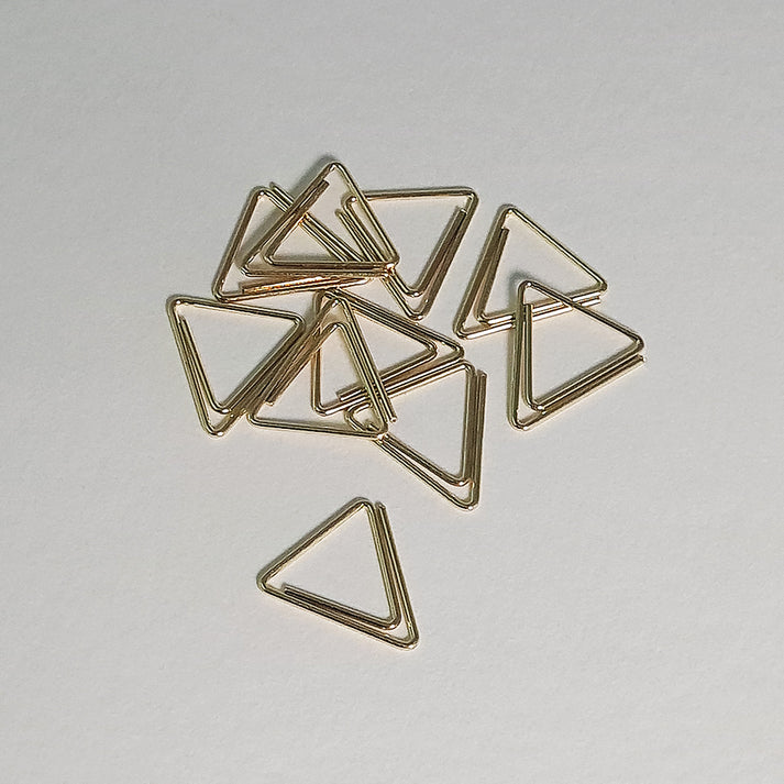 Triangle Paper Clips - Gold – Brass and Press