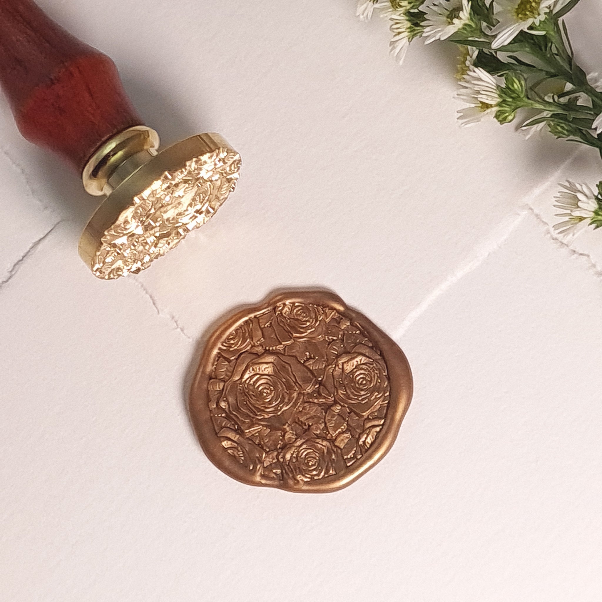 Wax Stamp - Rose Garden (3D) – Brass and Press