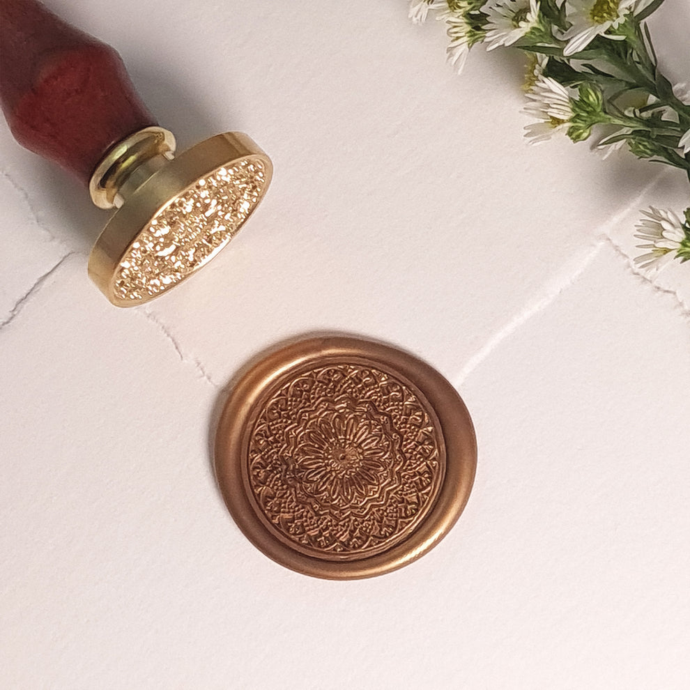 Wax Stamp - Floral Mandala – Brass and Press